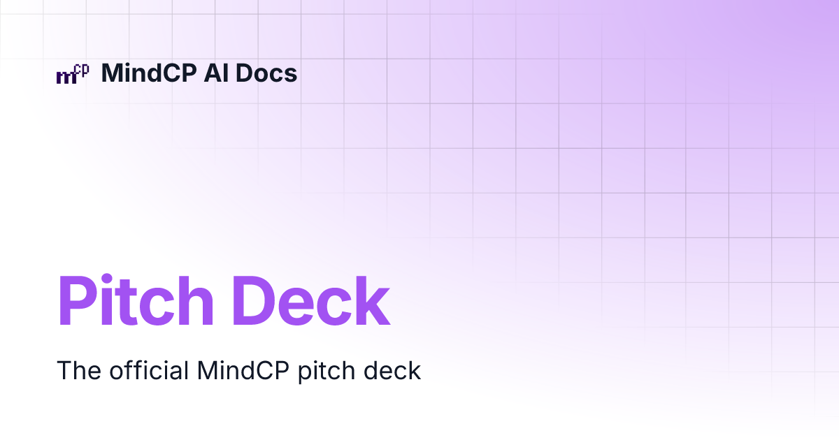 Pitch Deck | MindCP AI Docs
